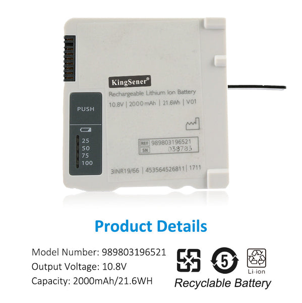 Philips Healthcare IntelliVue X3/MX100 Battery 989803196521 ...