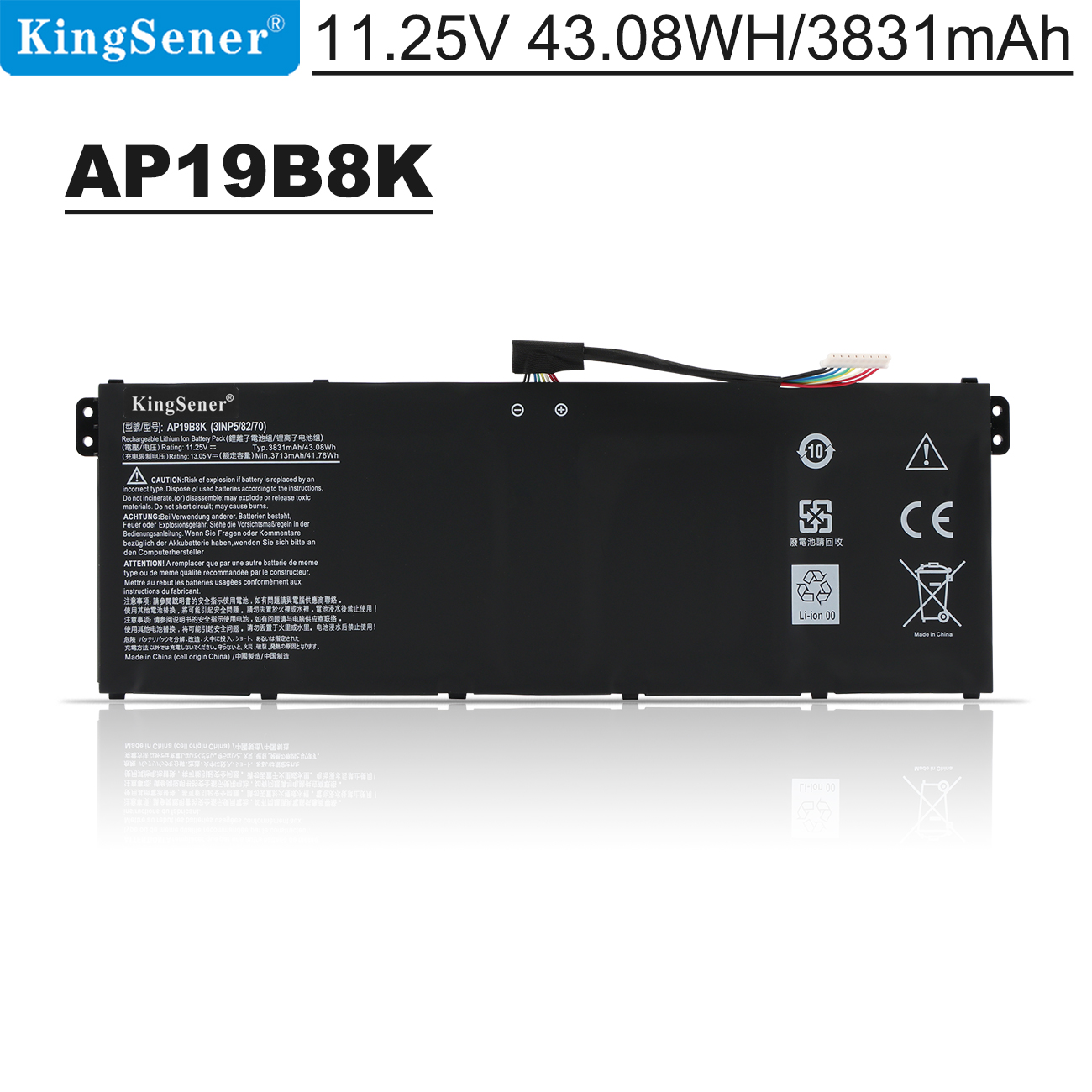 AP19B8K Acer Laptop Battery - Aspire Swift TravelMate 43WH Li-ion ...