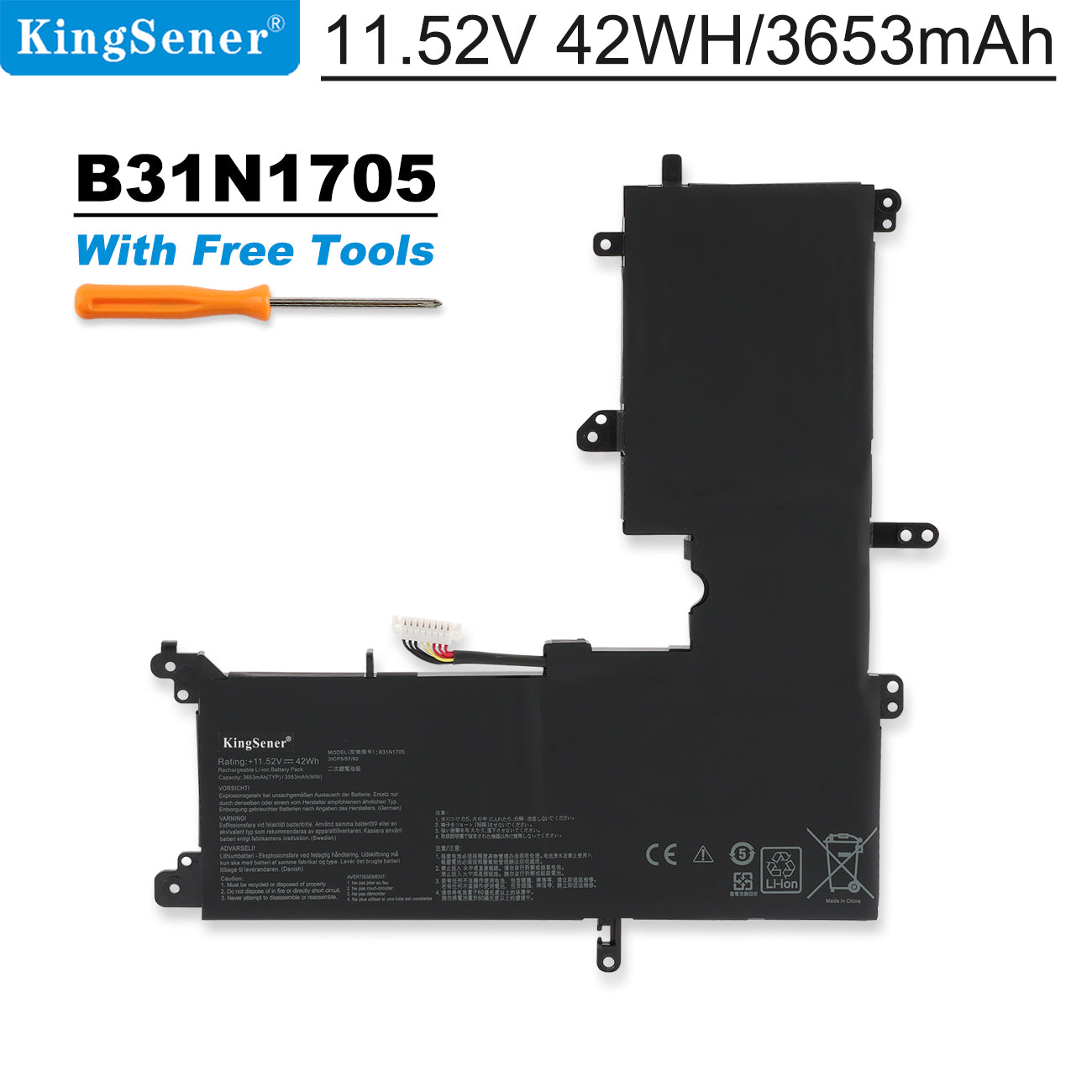 B31N1705 Battery for ASUS VivoBook Flip TP410 ZenBook UX460UA | 42WH 11 ...