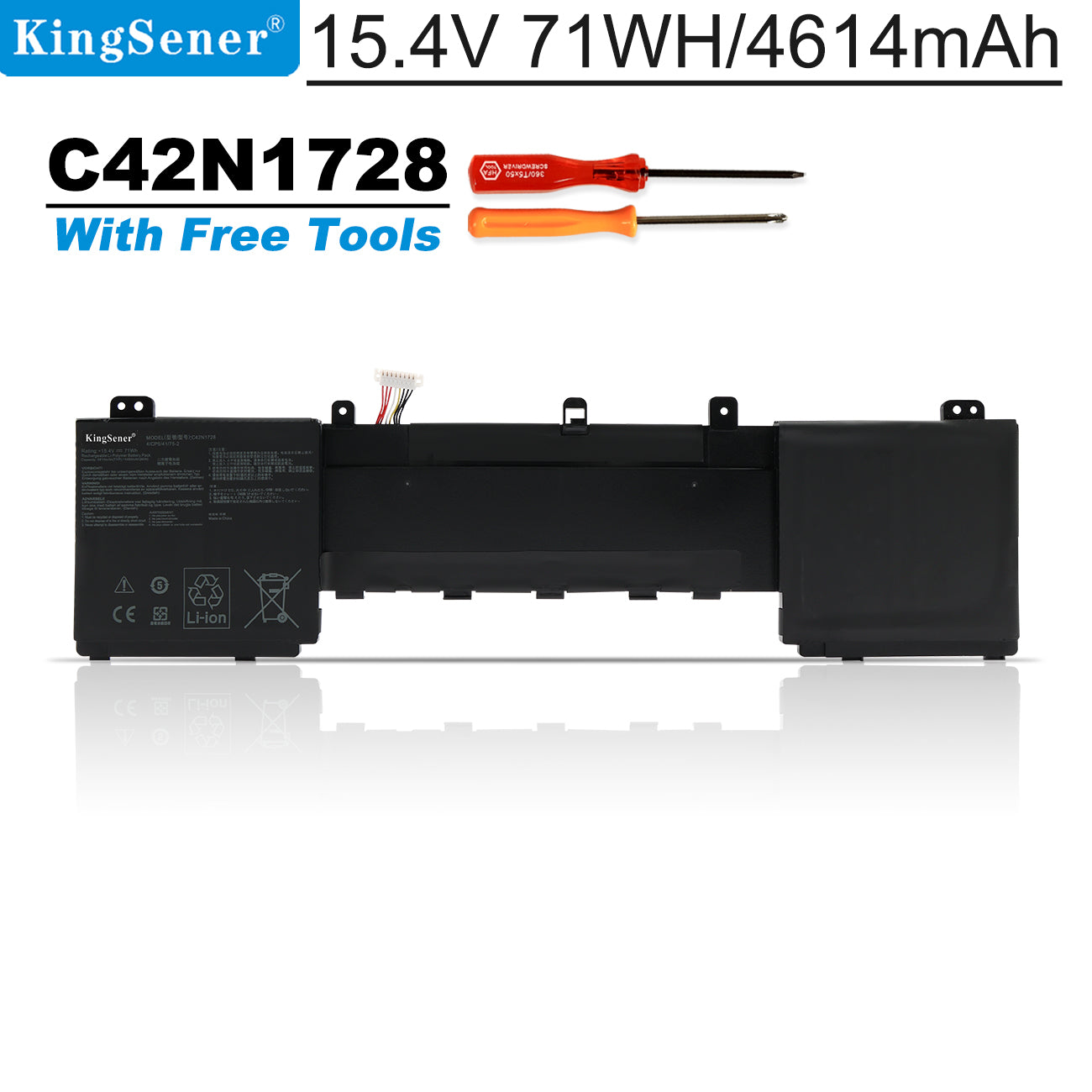C42N1728 Laptop Battery for Asus Zenbook Pro UX580G UX580GD UX580GEX ...