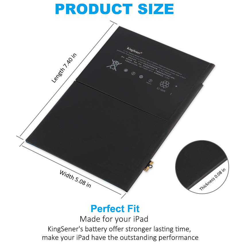 Apple iPad Air 2 A1566 A1567 A1547 Battery 3.76V 7340mAh - BatteryMall.com