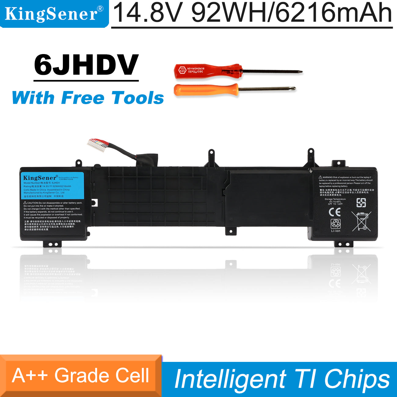 6JHDV Dell Alienware 17 Battery - R2 R3 Gaming Laptop 92WH Li-ion ...