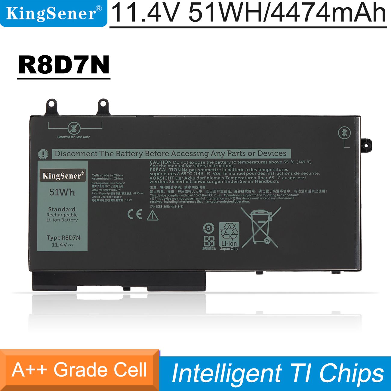 Kingsener 4GVNP R8D7N Laptop Battery For Dell Latitude 5400 5500 ...