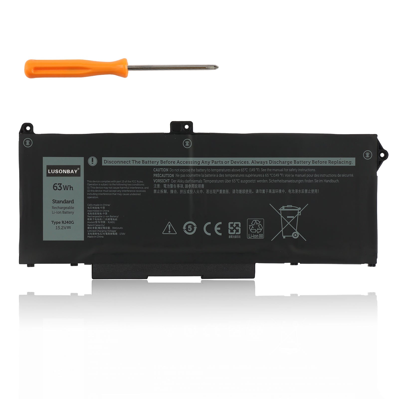 RJ40G Laptop battery For Dell Precision 3560 Series 63WH – BatteryMall.com