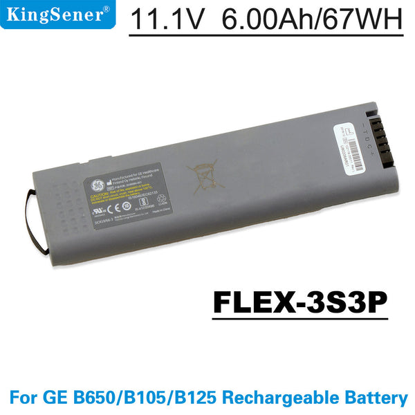 FLEX-3S3P Battery For GE Healthcare Monitor B650 B105 B125 ...