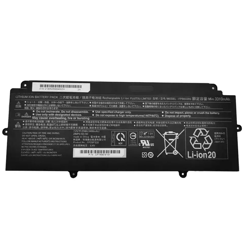 FPCBP535 Battery For Fujitsu LifeBook U937 U938 U939 U9310 E548 E558 ...