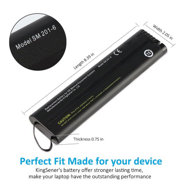 KingSener SM Energy SM201-6 Battery for GE Marquette Monitors ...