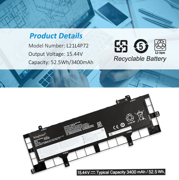 Laptop Battery For Lenovo ThinkPad T16 Gen 1 Type 21BV 21BW 21CH ...