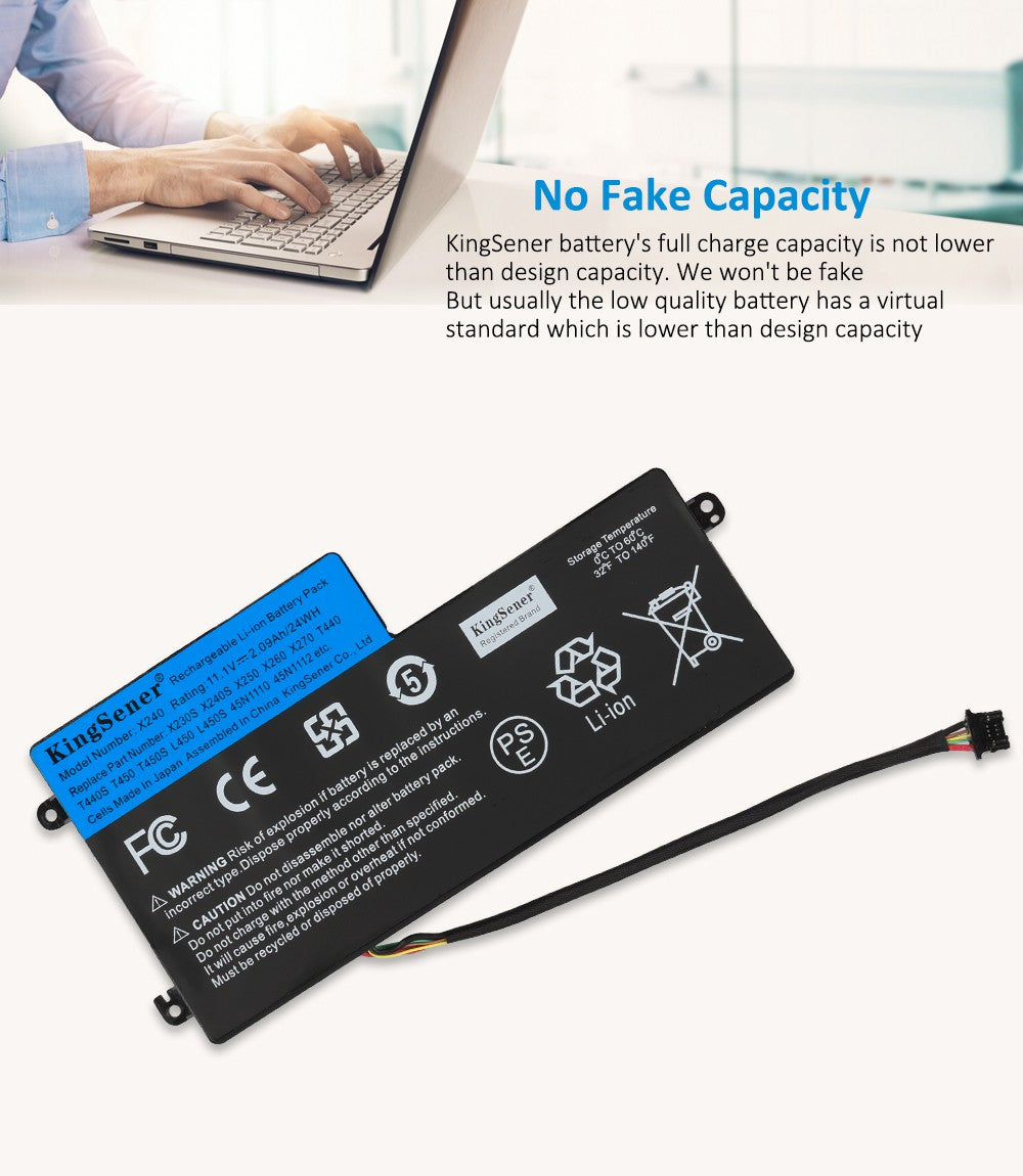 KingSener X240 Internal Battery for Lenovo ThinkPad T440 11.1V 24WH ...