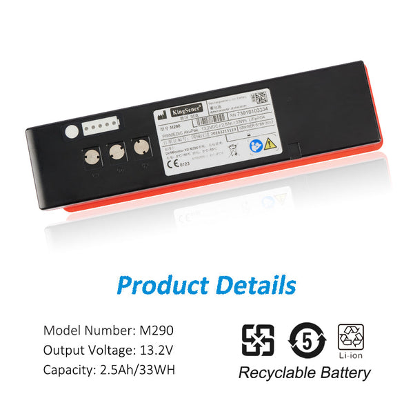 M290 Battery for Metrax Primedic DefiMonitor XD XD1 XD300 - 13.2V 33Wh ...
