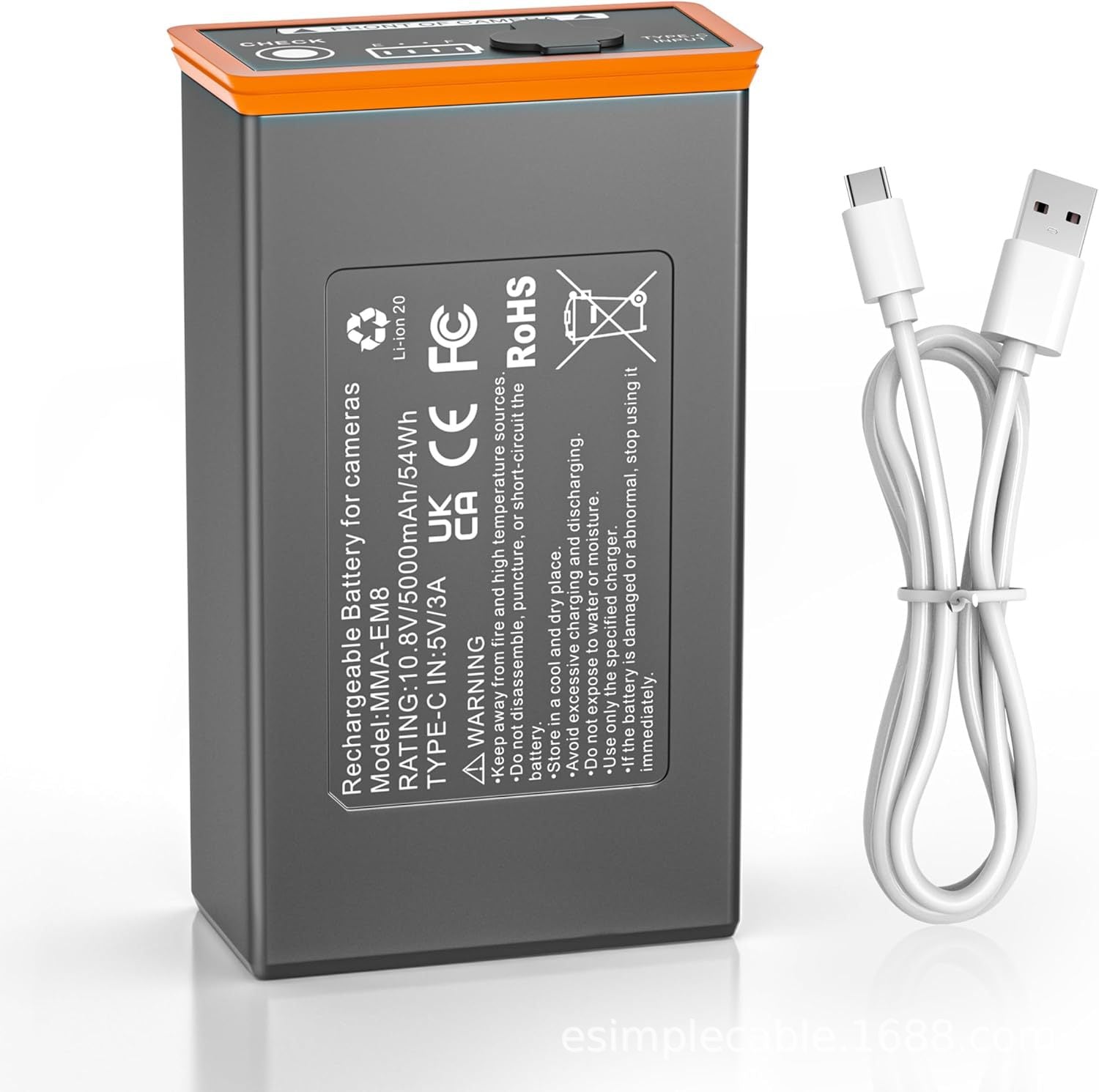 MMA-EM8 Battery 5000mAh for Moultrie Edge 2 Pro Trail Camera ...