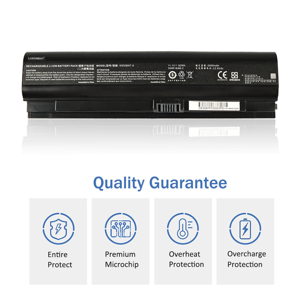 EU LUSONBAY N950BAT-6 Laptop battery For Hasee ZX7-CP5G ZX7-CT5DA ZX8- – BatteryMall.com