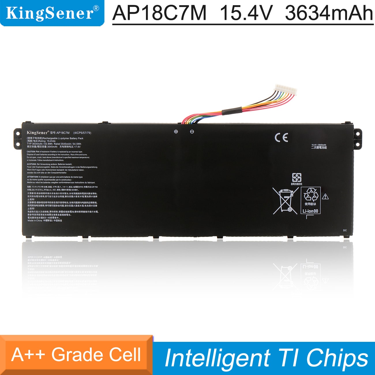 Kingsener AP18C7M Laptop Battery For ACER SP513-54N Swift 3 SF313-52 ...