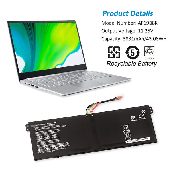 AP19B8K Laptop battery For ACER Aspire A315-23 A315-58 A317-52 ...
