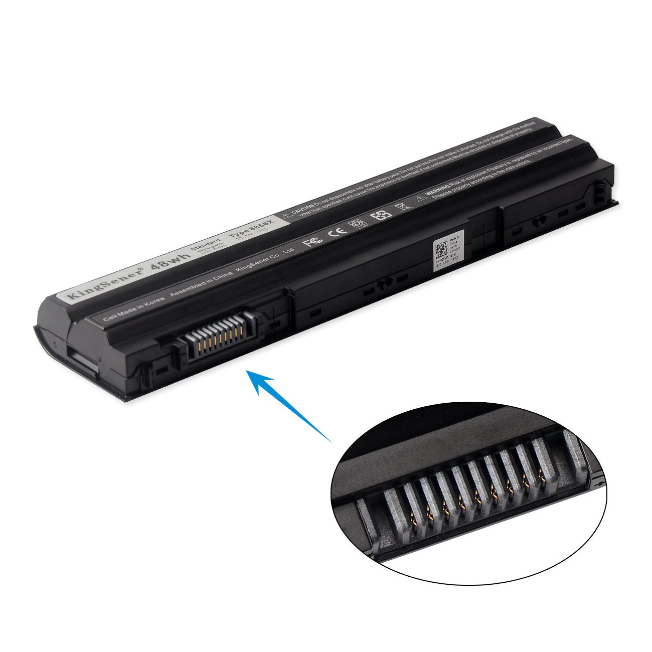 8858X 10.8V 48WH Laptop Battery For DELL Inspirion 15 5520 7720 7520 ...