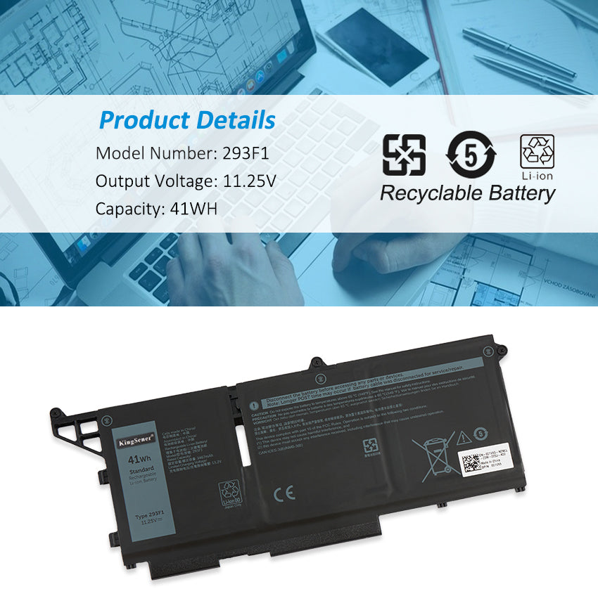 KingSener Brand 293F1 Laptop battery For Dell Latitude 5330 5430 ...
