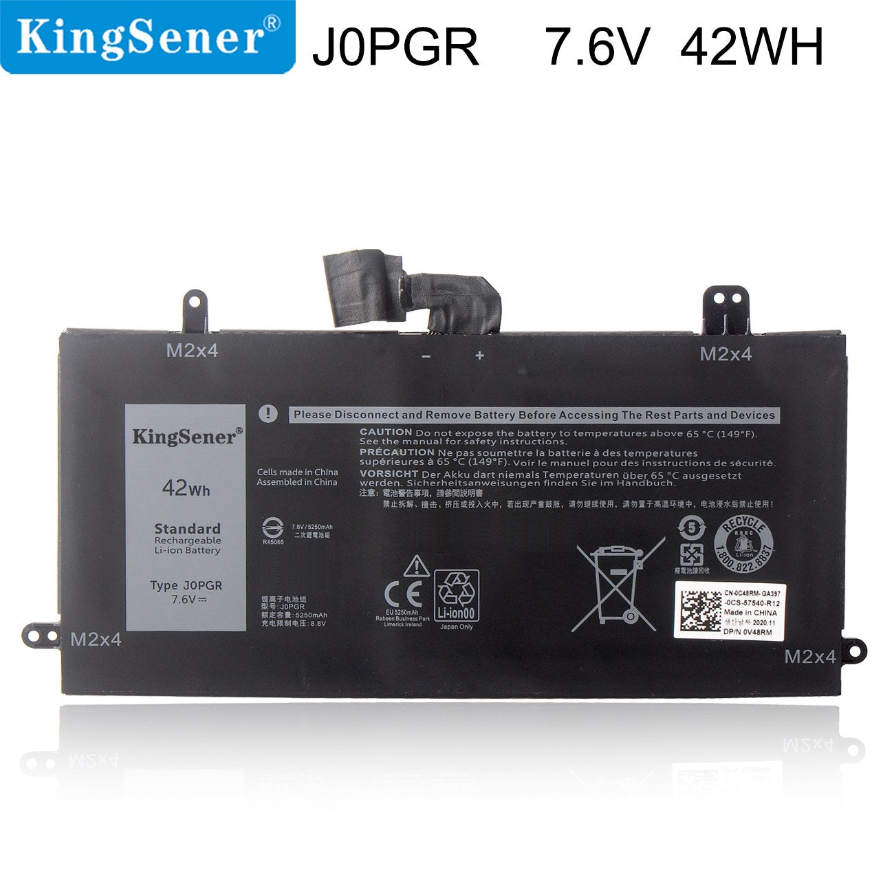 Kingsener J0PGR 7.6V Laptop Battery For DELL Latitude 12 5285 ...