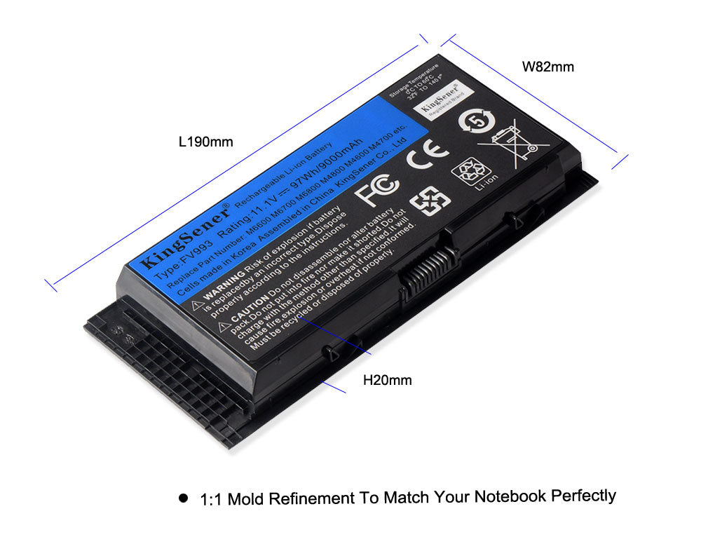 KingSener Brand FV993 Laptop Battery Replacement For DELL Precision ...