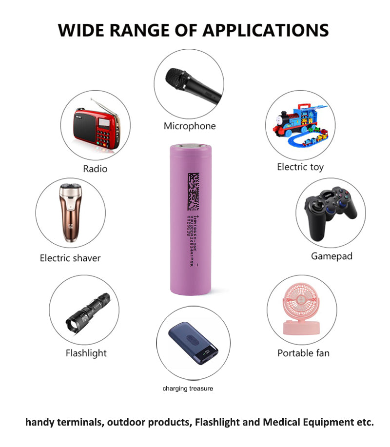 EV INR18650-26E 2600mAh 5C 15A power battery For EV big battery pack ...
