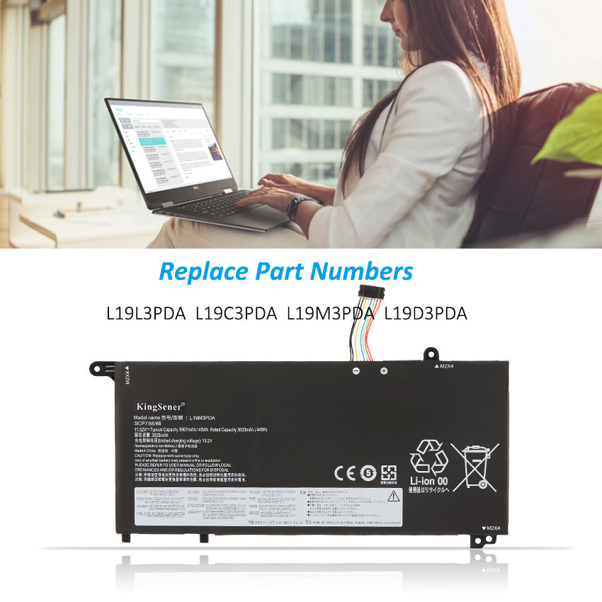Lenovo L19L3PDA L19C3PDA Laptop Battery For ThinkBook 14 15 G2 ITL ...