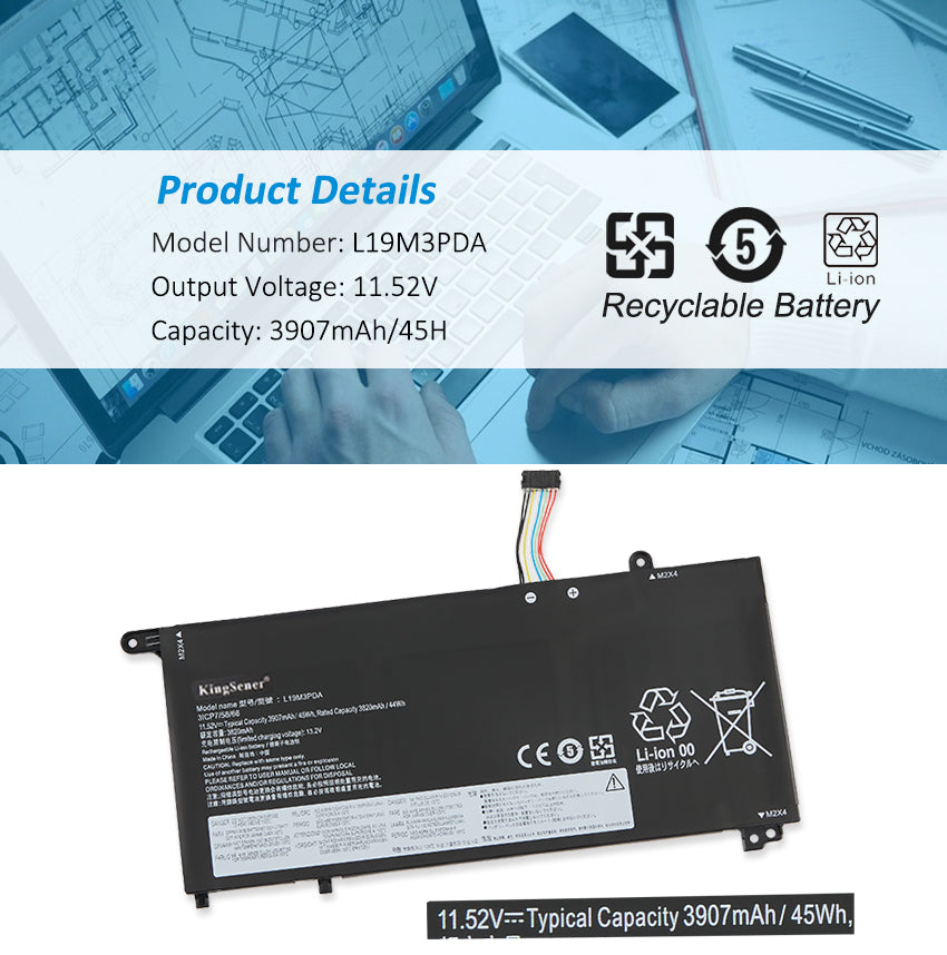 Lenovo L19L3PDA L19C3PDA Laptop Battery For ThinkBook 14 15 G2 ITL ...