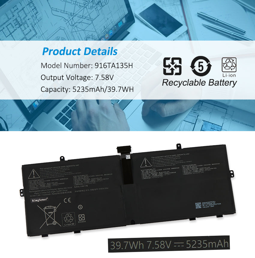 Microsoft Surface 916TA135H DYNZ02 Battery For Laptop Go Model 1943 12. ...