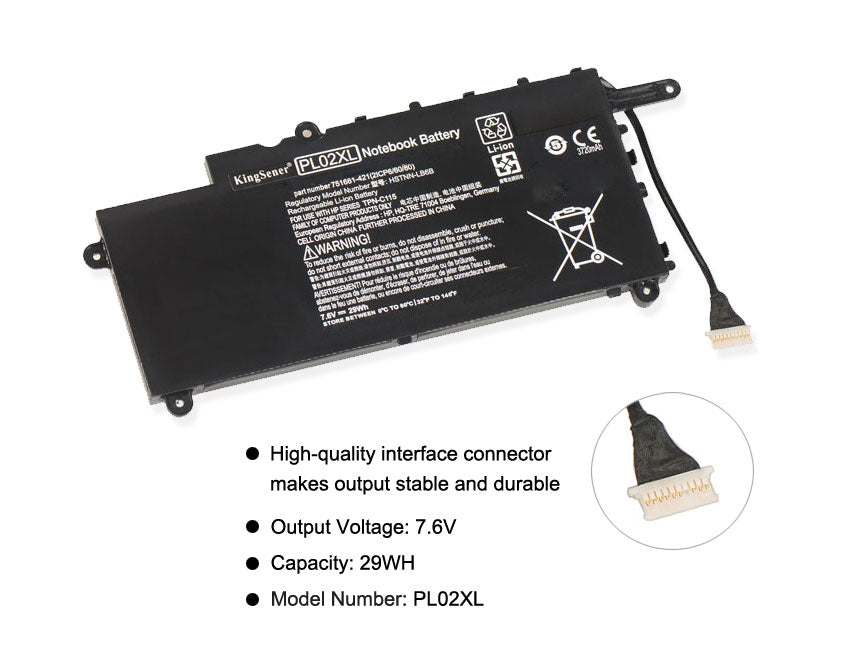 OEM & ODM PL02XL Notebook Battery for HP Pavilion 11 X360 - BatteryMall.com