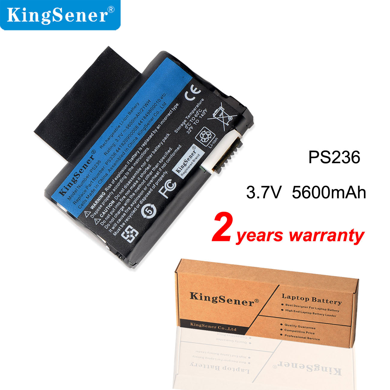 KingSener Li-ion Battery for Getac PS236 PS336 441849800010 5600mAh ...