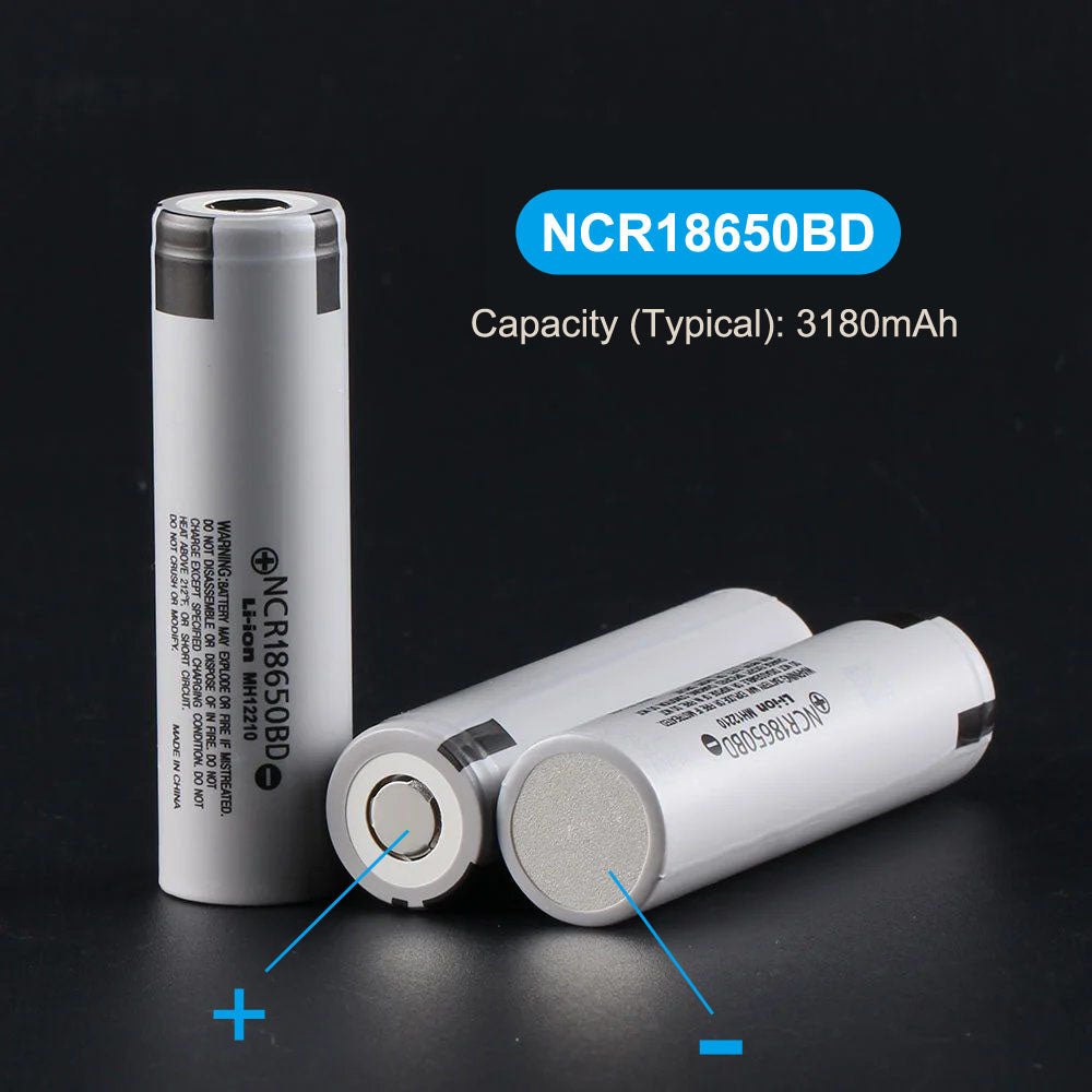 NCR18650BD 3180mAh 10A Li-ion Battery for Flashlights & Power Banks ...